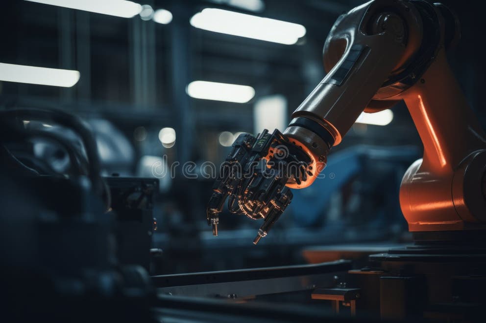 Precise Robotic Manipulator Machine Welding Hand at Factory S Assembly ...
