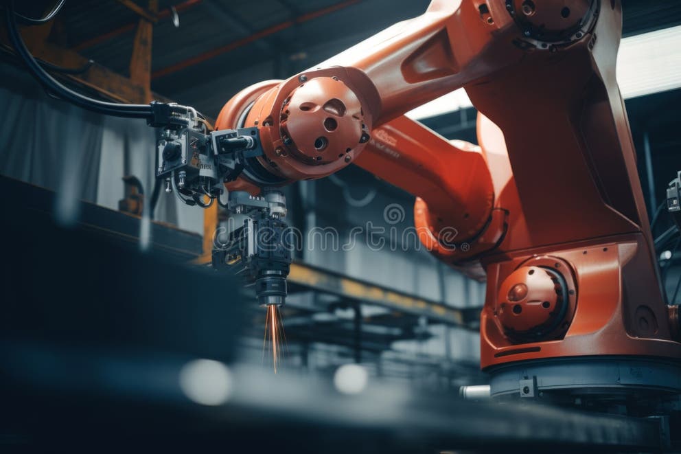 Precise Robotic Manipulator Machine Welding Hand at Factory S Assembly ...