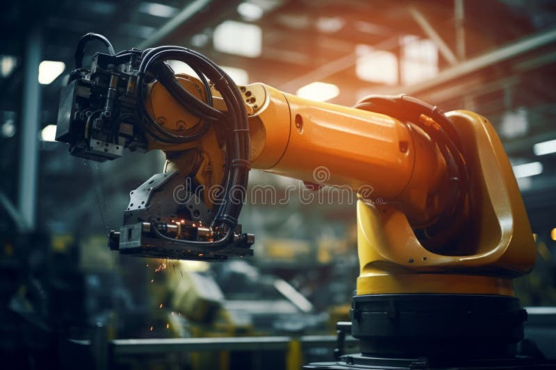 Precise Robotic Manipulator Machine Welding Hand at Factory S Assembly ...