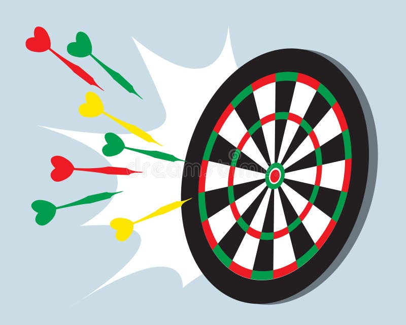 Precise Throw. Darts Championship Stock Vector - Illustration of ...
