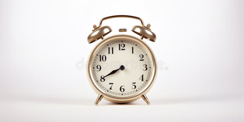 Precise Timekeeping an Alarm Clock Isolated on a White Background ...