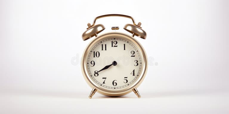 Precise Timekeeping an Alarm Clock Isolated on a White Background ...