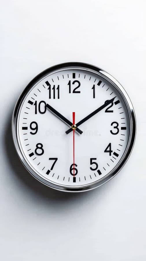 Precise Timekeeping Detailed Analog Clock on White Wall Interior Home ...