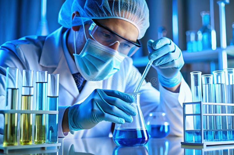 Precise Water Sample Analysis in a Medical Laboratory a Closeup of ...