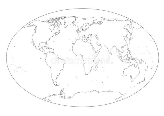 Precise World Map Planisphere Stock Vector - Illustration of australia ...