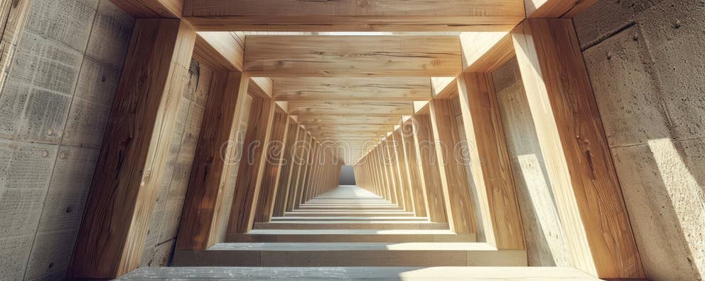 Precisely Aligned Timber Beams in Construction Framework, Showing ...