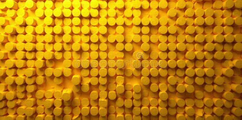 Precisely Arranged Yellow Circles Form a Grid, Shape, Illustration ...