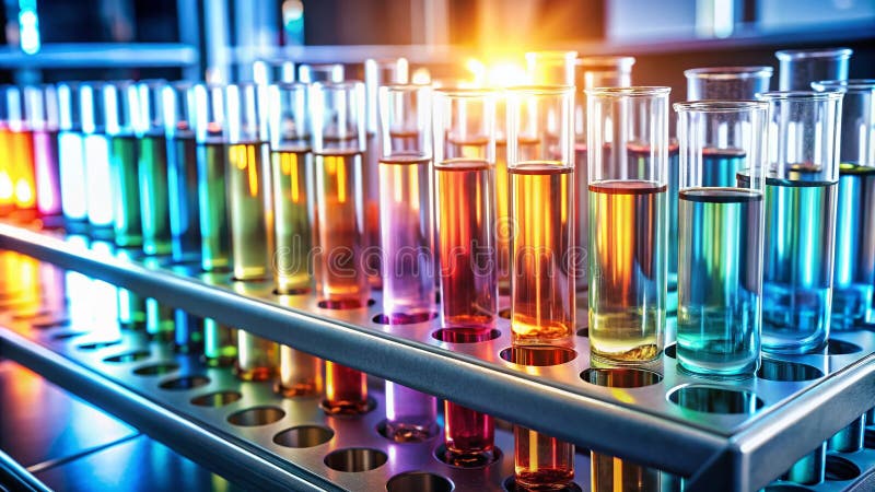 Precisely Labeled Test Tubes in a Laboratory Rack Demonstrating the ...