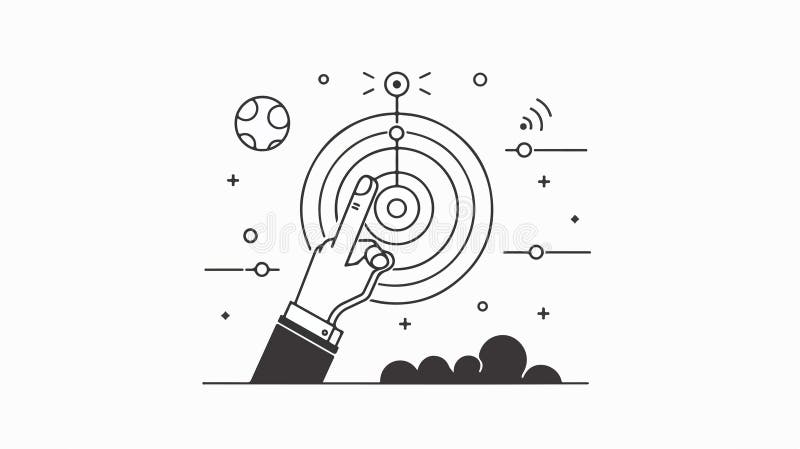 Professional Hand Select Target Goals Icon Usage Stock Vector ...