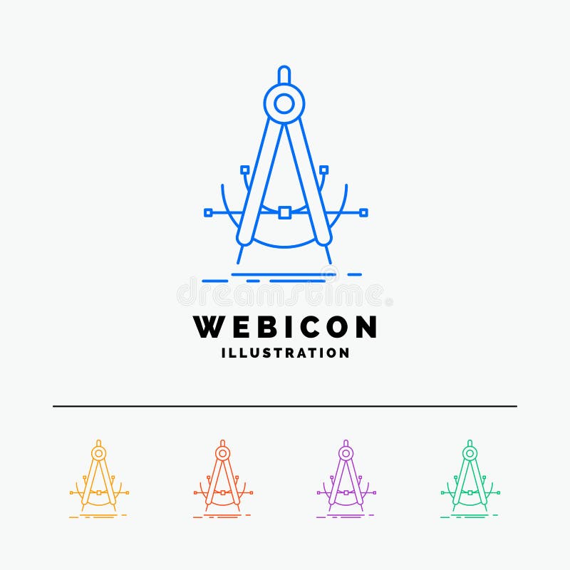 Precision, Accure, Geometry, Compass, Measurement Flat Color Icon ...