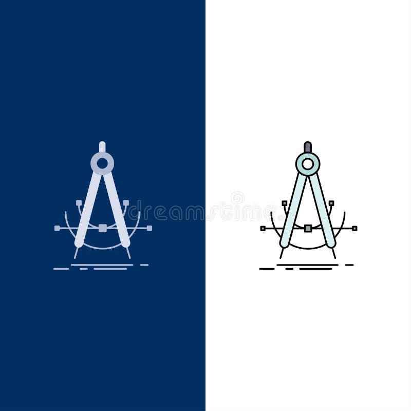 Precision, Accure, Geometry, Compass, Measurement Flat Color Icon ...