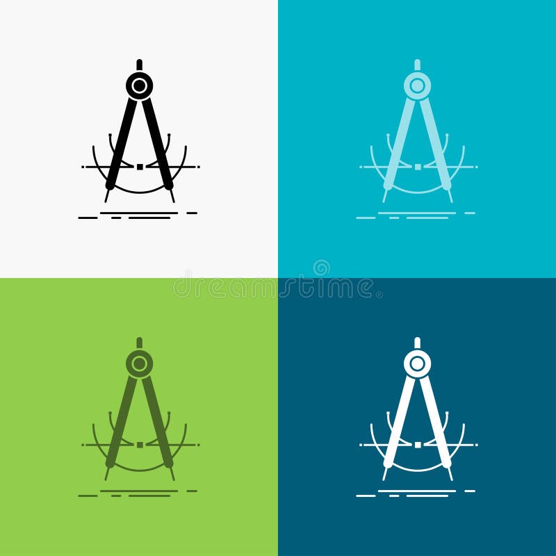 Precision, Accure, Geometry, Compass, Measurement Flat Color Icon ...