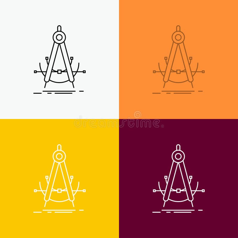 Precision, Accure, Geometry, Compass, Measurement Flat Color Icon ...