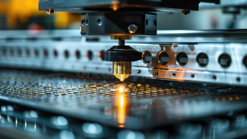 Precision in Action: Automated Metal Punching Machine Creating Uniform ...