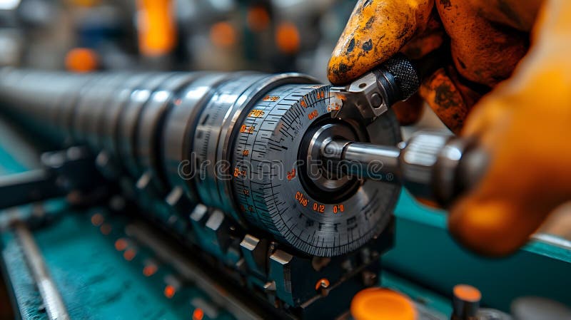 Precision Adjustments on Industrial Machinery, Ensuring Accuracy and Efficiency Stock ...