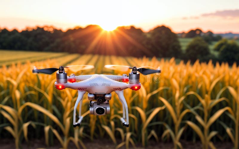 Precision Agriculture Drones Revolutionizing Farming at Sunrise Stock ... Precision Agriculture Drones Revolutionizing Farming at Sunrise Stock ...