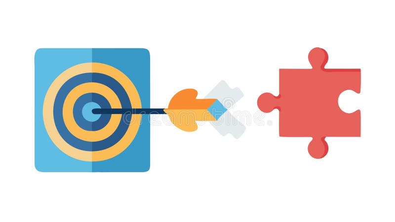 Precision Aim Puzzle, Goal-Oriented Solution, Vector Design Generative ...