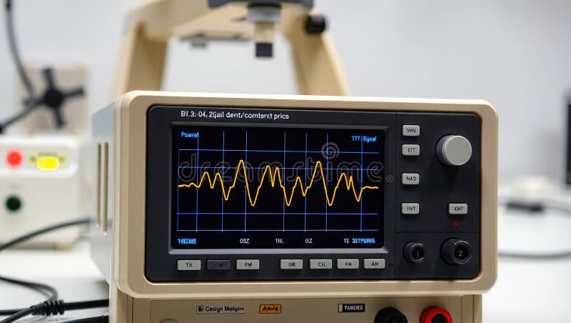 Precision Analog Signal Display on Advanced Test Equipment a CloseUp ...