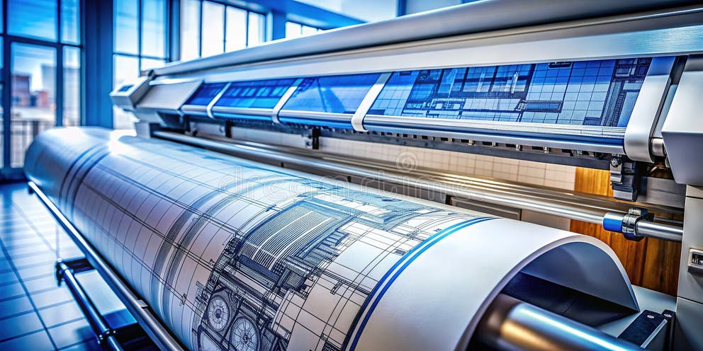 Precision Architectural Blueprints Large Format Plotter Printing for HighQuality Engineering ...