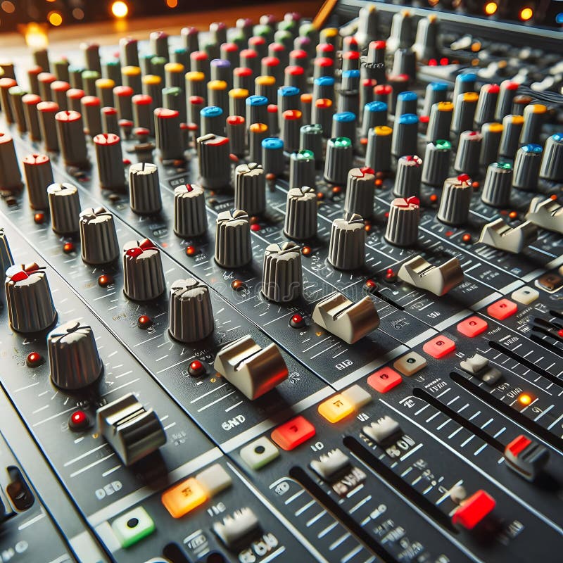 Precision and Artistry: Mastering the Audio Mixing Console Stock Photo ...