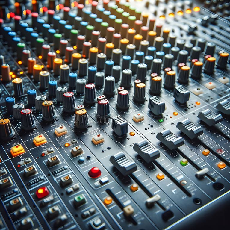 Precision and Artistry: Mastering the Audio Mixing Console Stock Image ...
