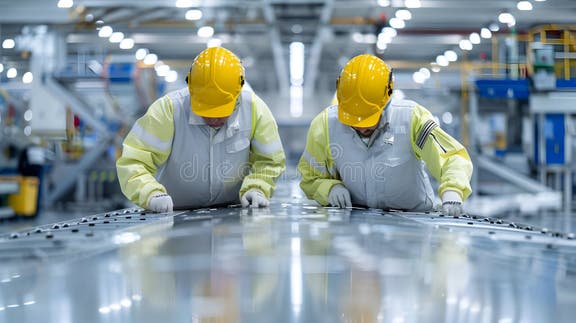 Precision Assembly, Engineers Meticulously Crafting Advanced Technological Components in a ...