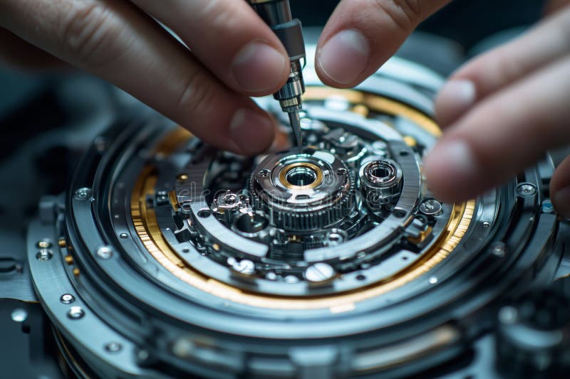 Precision Assembly Process Captured in a Close-up of an Engineer S ...