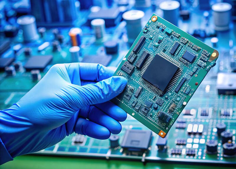 Precision Assembly of Surface Mount Device SMD Chip on Printed Circuit ...