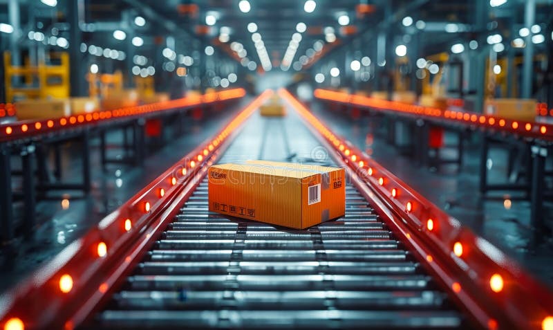 Precision Automated Conveyor System in Distribution Center Sorting ...