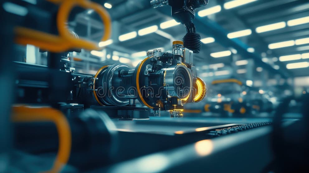 Precision Automation Automotive Component Assembly in a Modern Factory ...