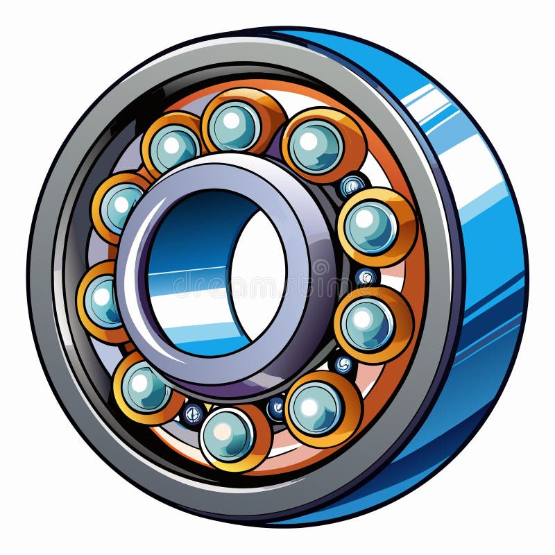Precision Bearing White Background Stock Vector - Illustration of ...