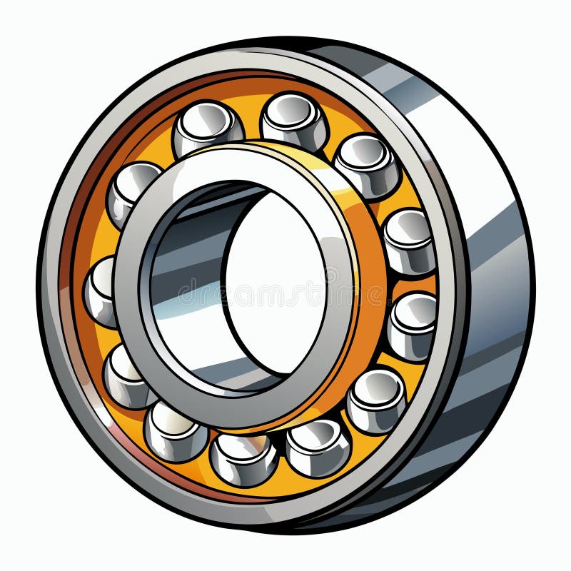 Precision Bearing White Background Stock Illustration - Illustration of ...