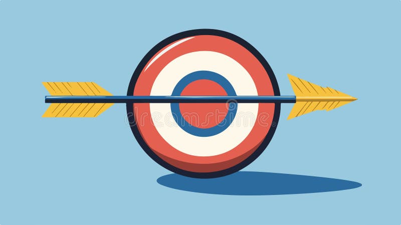 Precision Bulls Eye Target with Arrow Stock Illustration Stock Vector ...