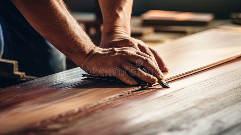 Precision and Care in Placing Laminate Floor Tiles. Stock Illustration ... Precision and Care in Placing Laminate Floor Tiles. Stock Illustration ...