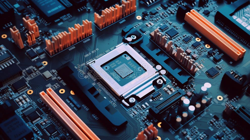 Precision Chip Crafting for Advanced Robots Stock Illustration ...