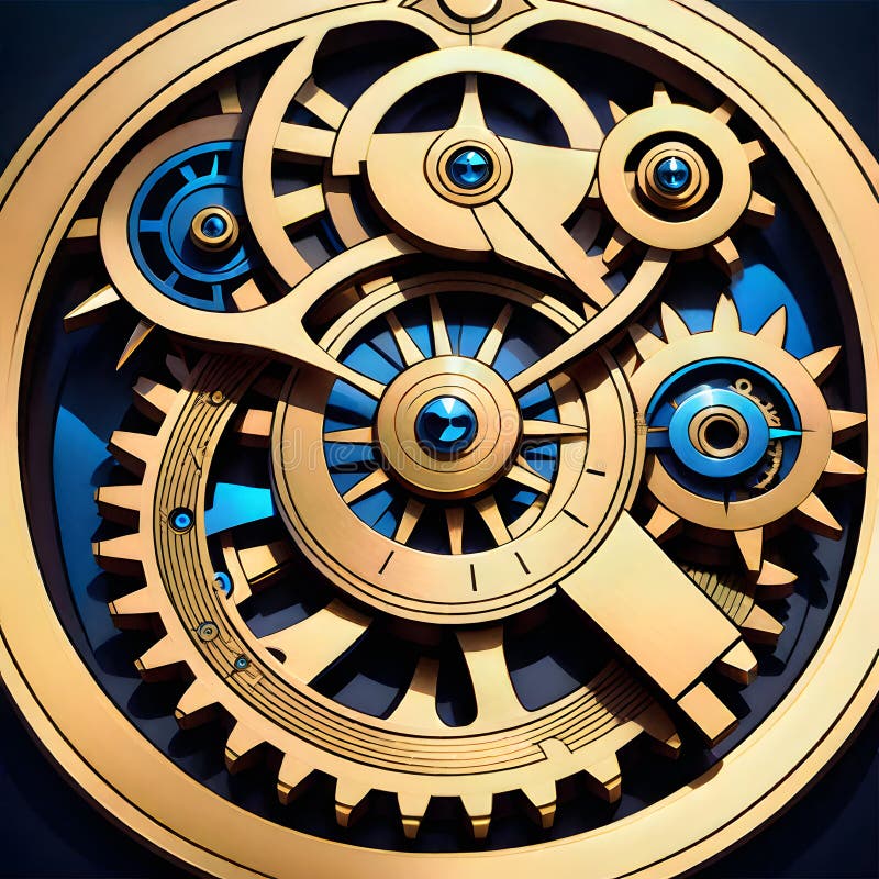 Precision Clockwork, AI-generatet Stock Illustration - Illustration of ...