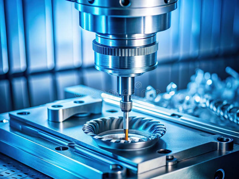 Precision CNC Drilling Tool a Closeup View of Advanced Machining ...