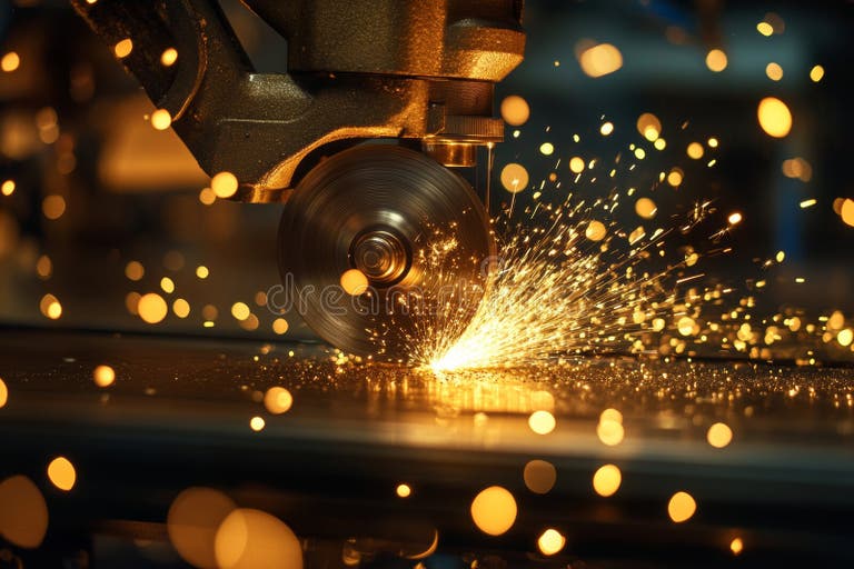 Precision Cnc Machining Captivating Sparks from Shaping a Complex Metal ...