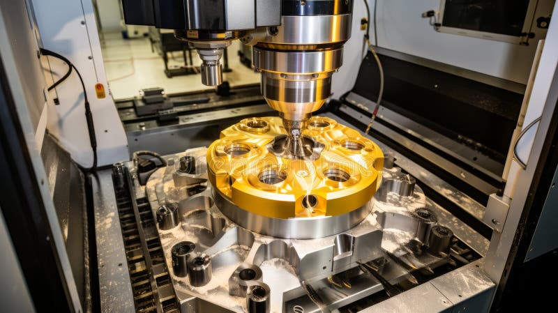 Precision Cnc Machining of Rocket Engine Component Illustrating ...