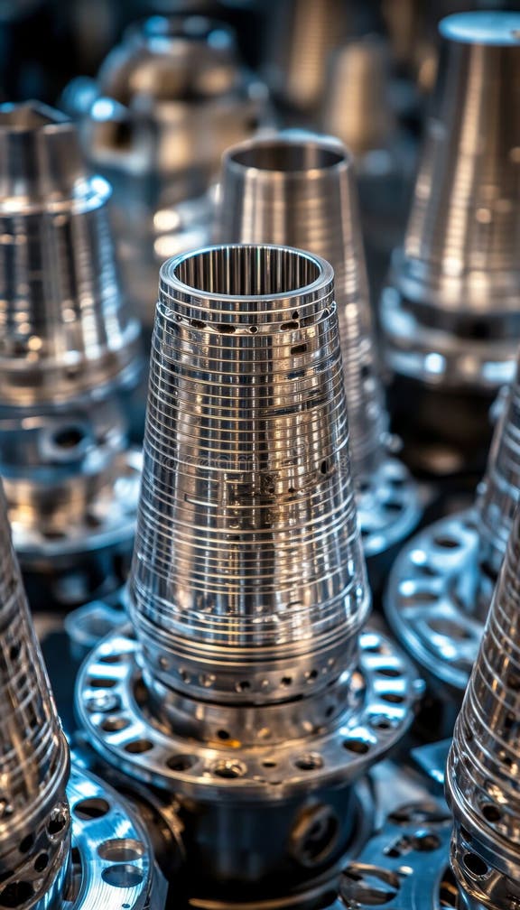 Precision Cnc Machining of Rocket Engine Component Showcasing Aerospace ...