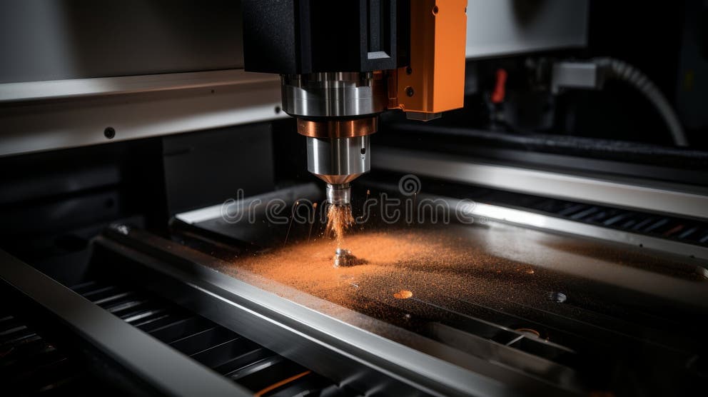 Precision Cnc Milling Machine Crafting Complex Shape in Metal with ...