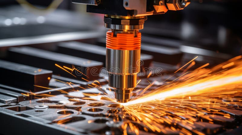 Precision Cnc Milling Machine Crafting Intricate Metal Shape with ...