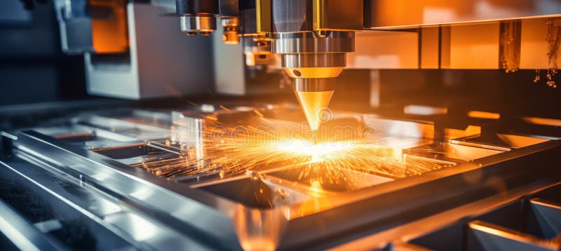 Precision Cnc Milling Machine Cutting Complex Geometric Shape in Metal ...