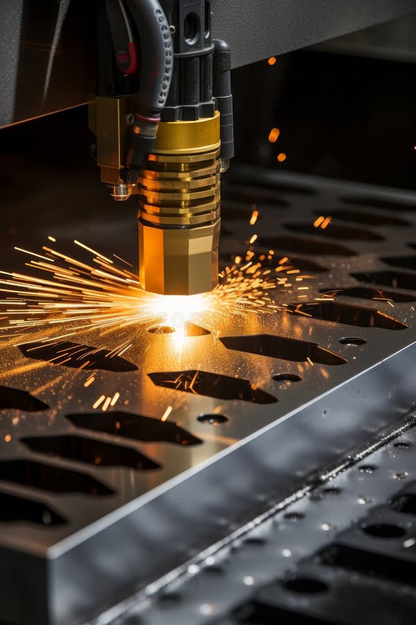 Precision Cnc Milling Machine Cutting Intricate Shape in Metal with ...