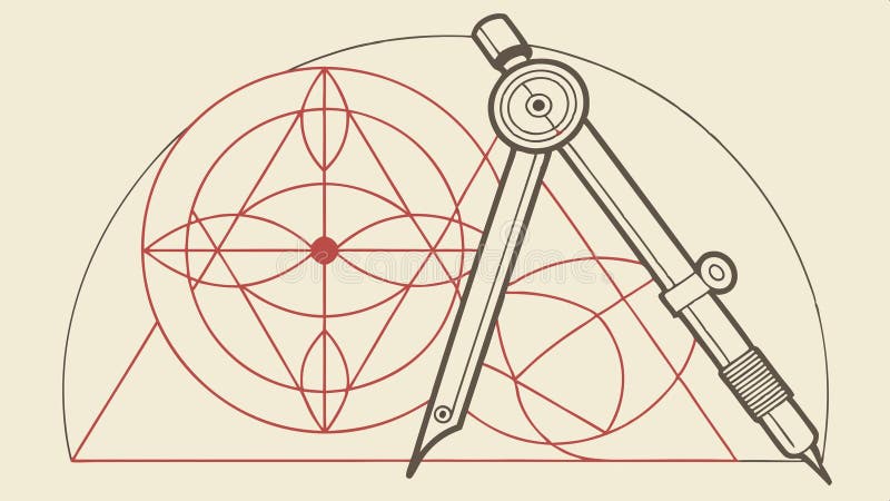 Compass and Dividers, Geometry Tools and Drafting Instrument Graphic ...