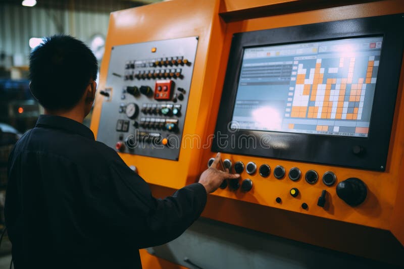 Precision Control Hand Operating Cnc Machine Interface for Optimal ...