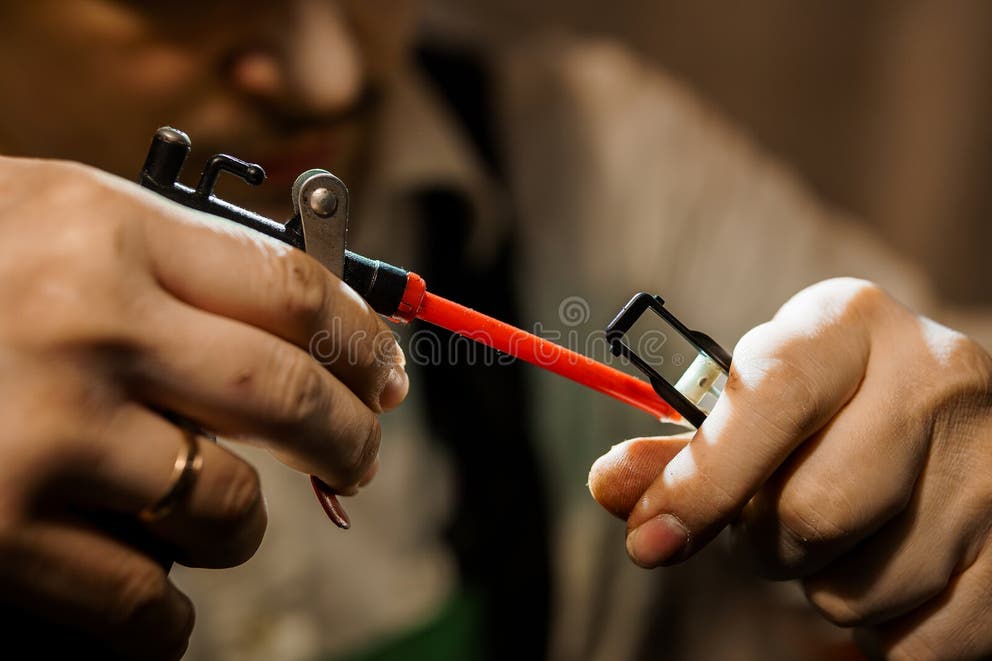 Precision Craftsmanship in Airbrush Painting Stock Photo - Image of ...