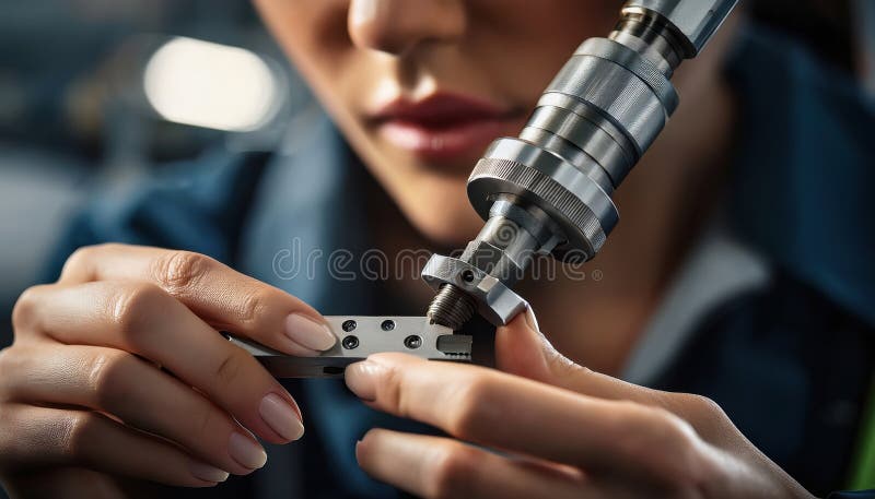 Precision Craftsmanship in Heavy Industry Highlights Stock Image ...