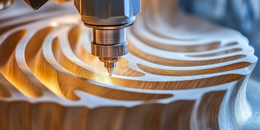 Precision Cutting with CNC Router Creating Intricate Designs on Light ...