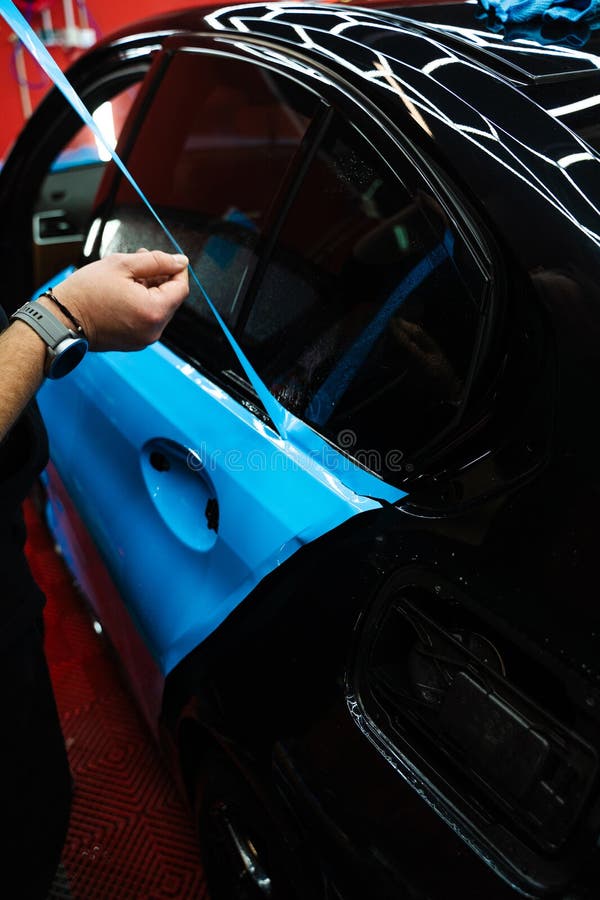 Precision Cutting of PPF Wrap on Car Body. Precision PPF Wrapping and ...